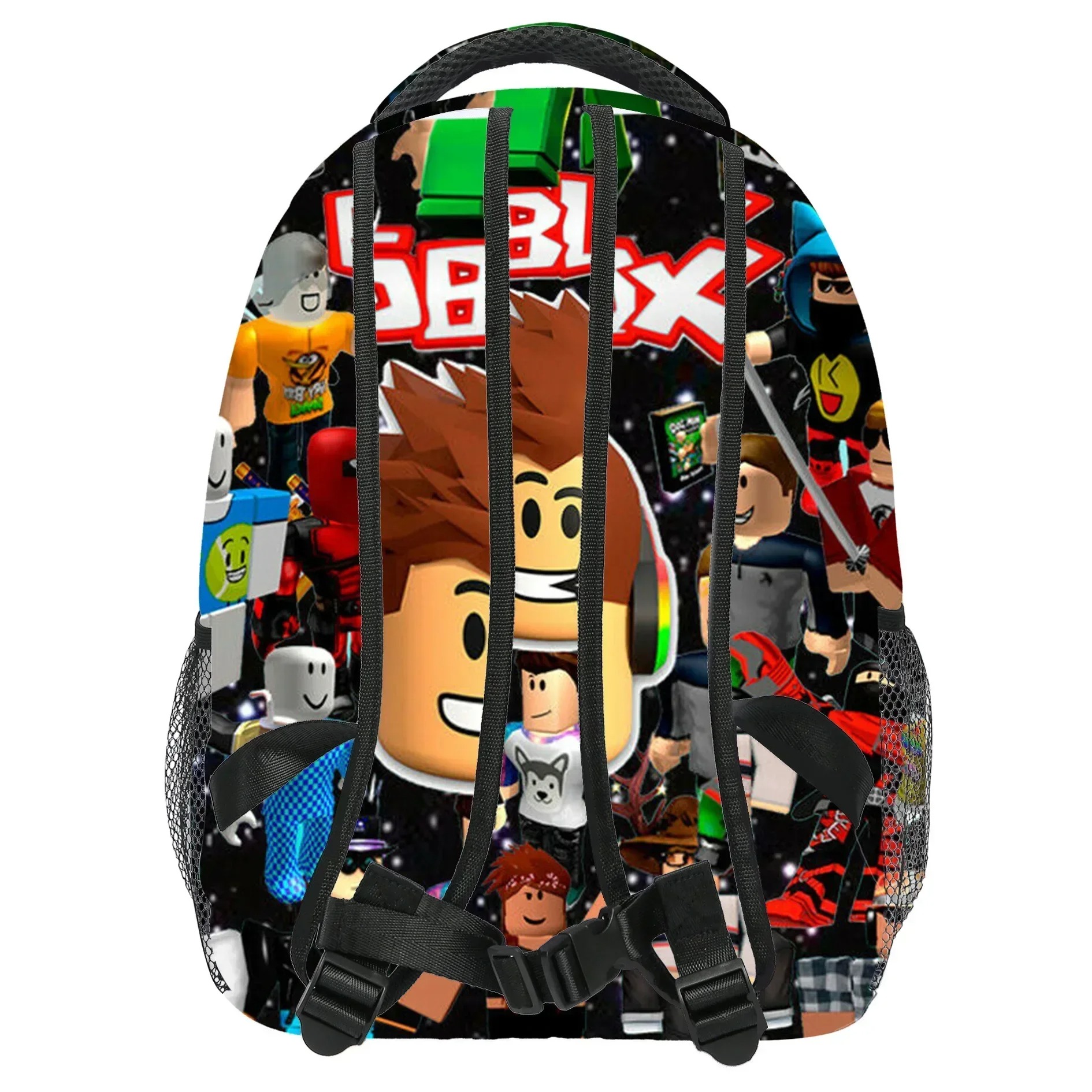 Roblox Rugzak Zwart met Personages • Mijn Schooltas